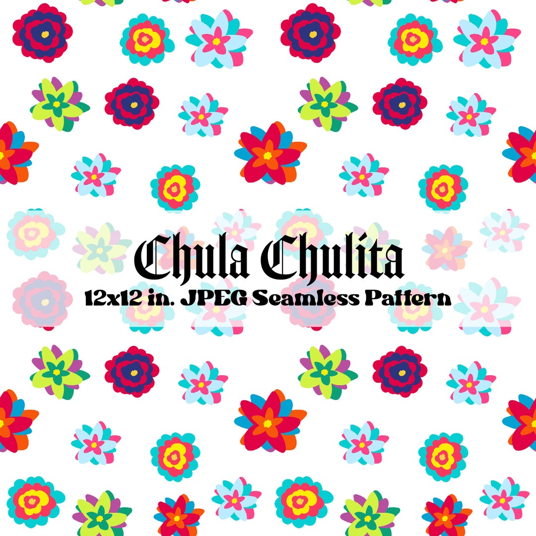 Easter Spring Flowers Seamless Jpeg File, Easter Egg Seamless, Mexican ...