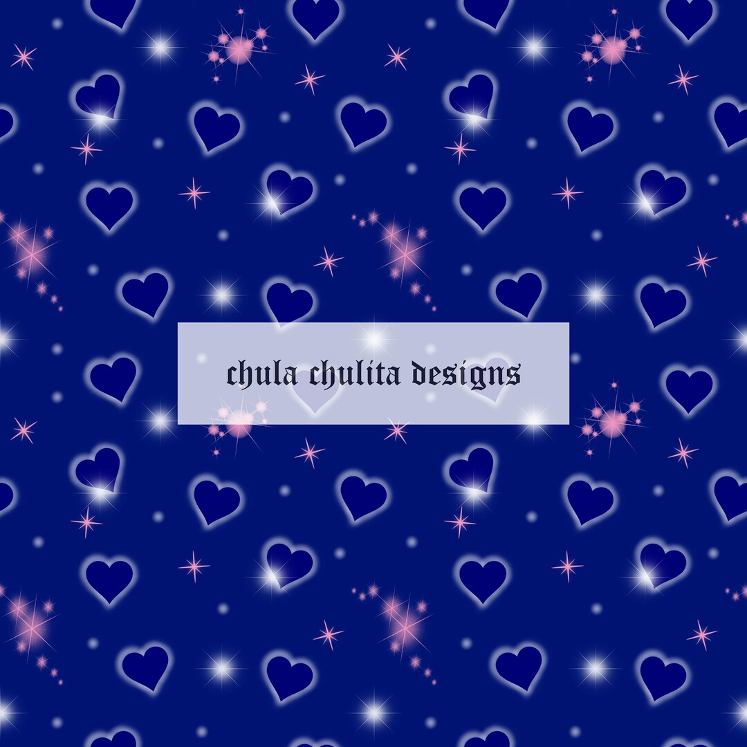Chola Hearts Seamless JPEG File, Airbrush Hearts Seamless, Glamour ...
