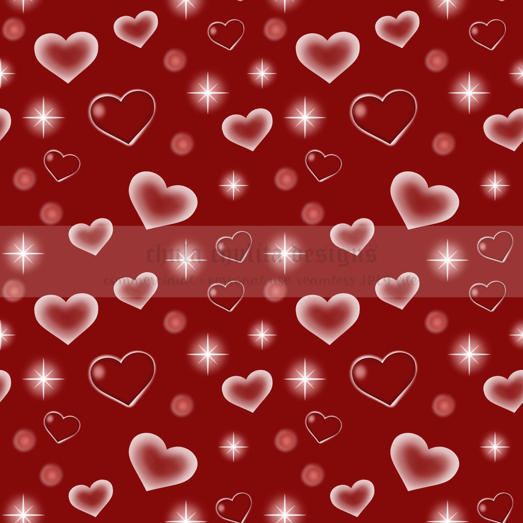 Chola Hearts Seamless JPEG File, Airbrush Hearts Seamless, Glamour ...