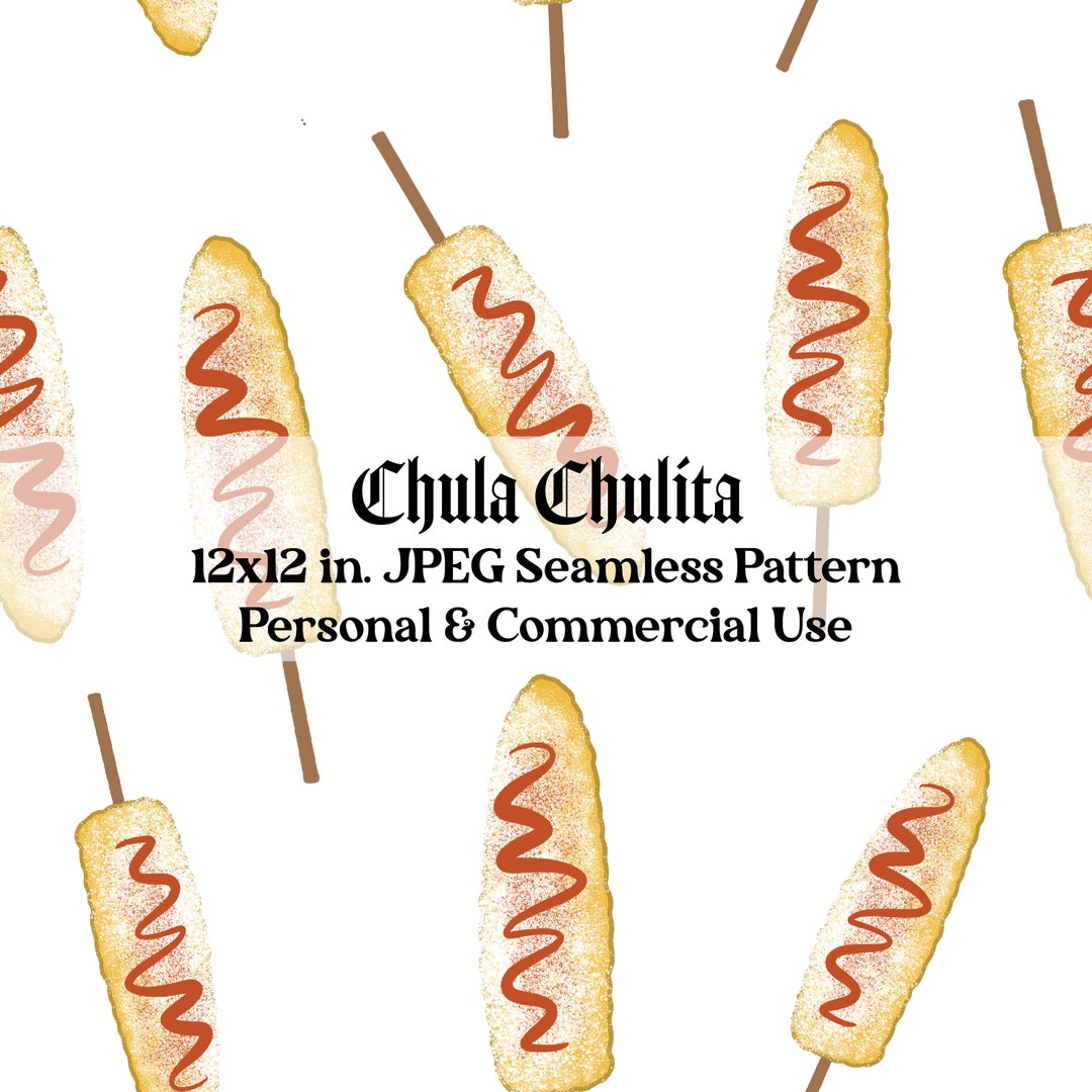 Elote Directionless Seamless JPEG File, Mexican Street Food Seamless ...