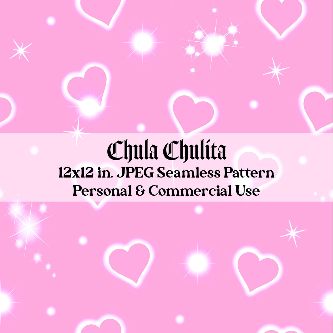 Chola Photo Backdrop Seamless JPEG File, Airbrush Hearts Repeat Pattern ...