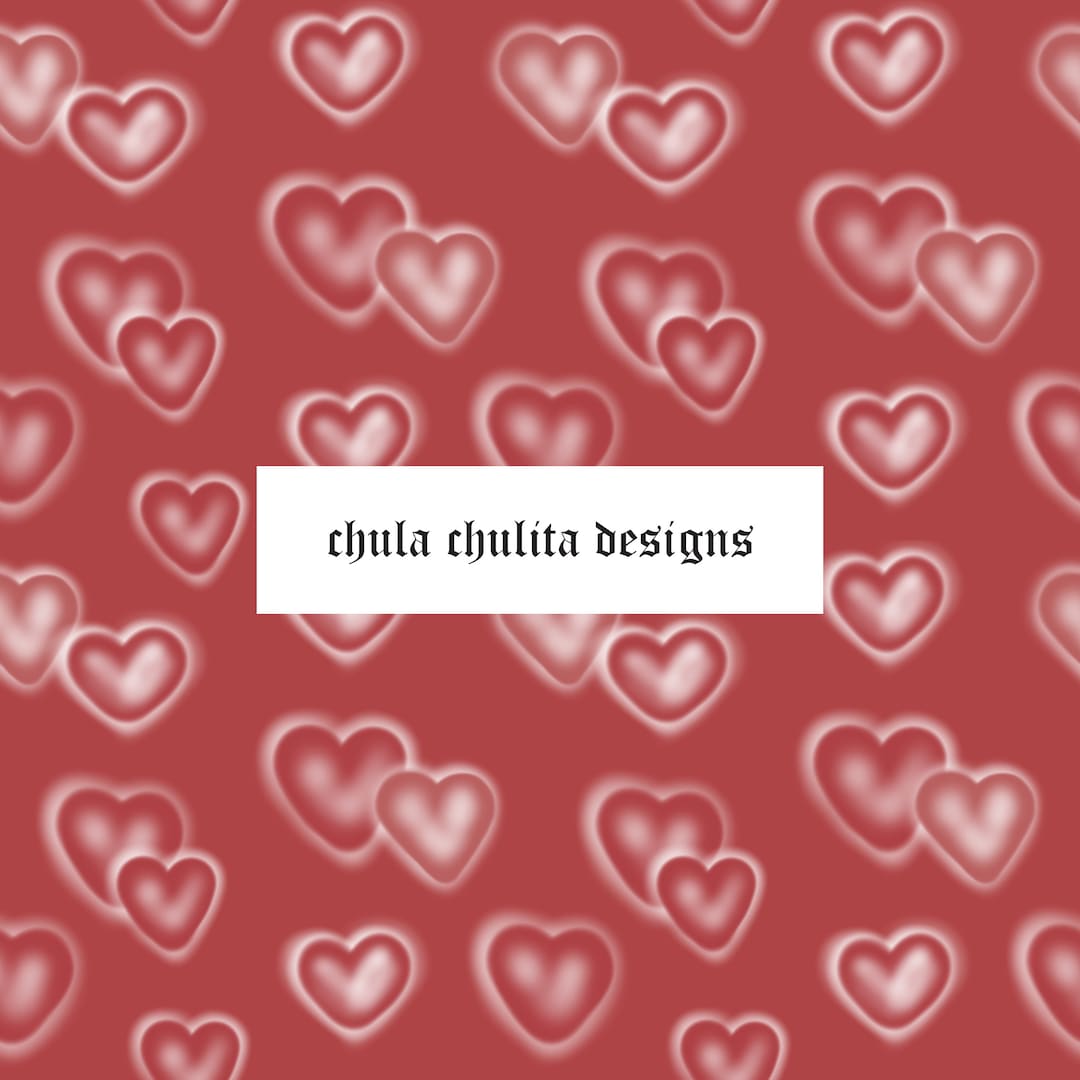 Chola Hearts Seamless JPEG File Airbrush Hearts Seamless - Etsy
