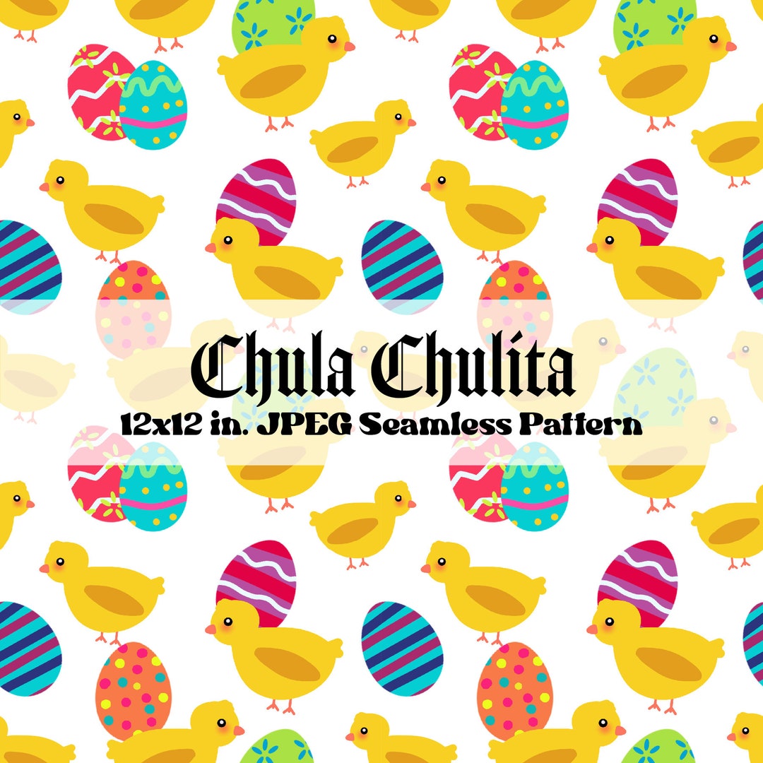 Easter Chicks Seamless Jpeg File, Easter Egg Seamless, Mexican Seamless ...