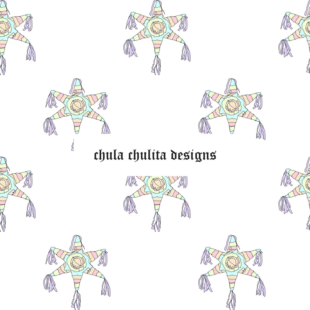 Pastel Pinata Seamless JPEG File, Boho Pinata Repeat Pattern, Mexican ...