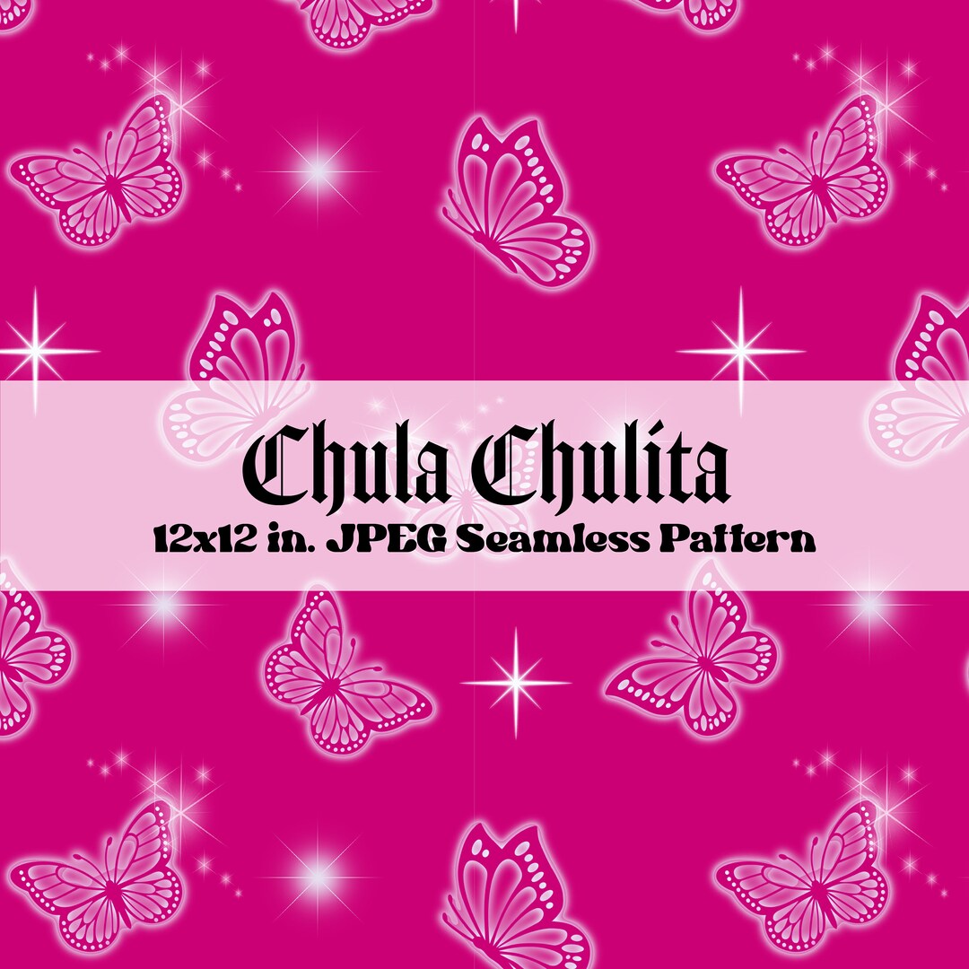 Y2K Hot Pink Butterflies Seamless JPEG, Butterflies Seamless, Chola ...