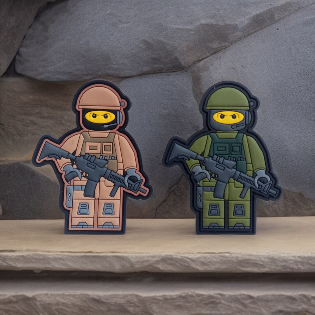Military Troop Custom Tactical Brick Mini Fig Morale Patches - Etsy