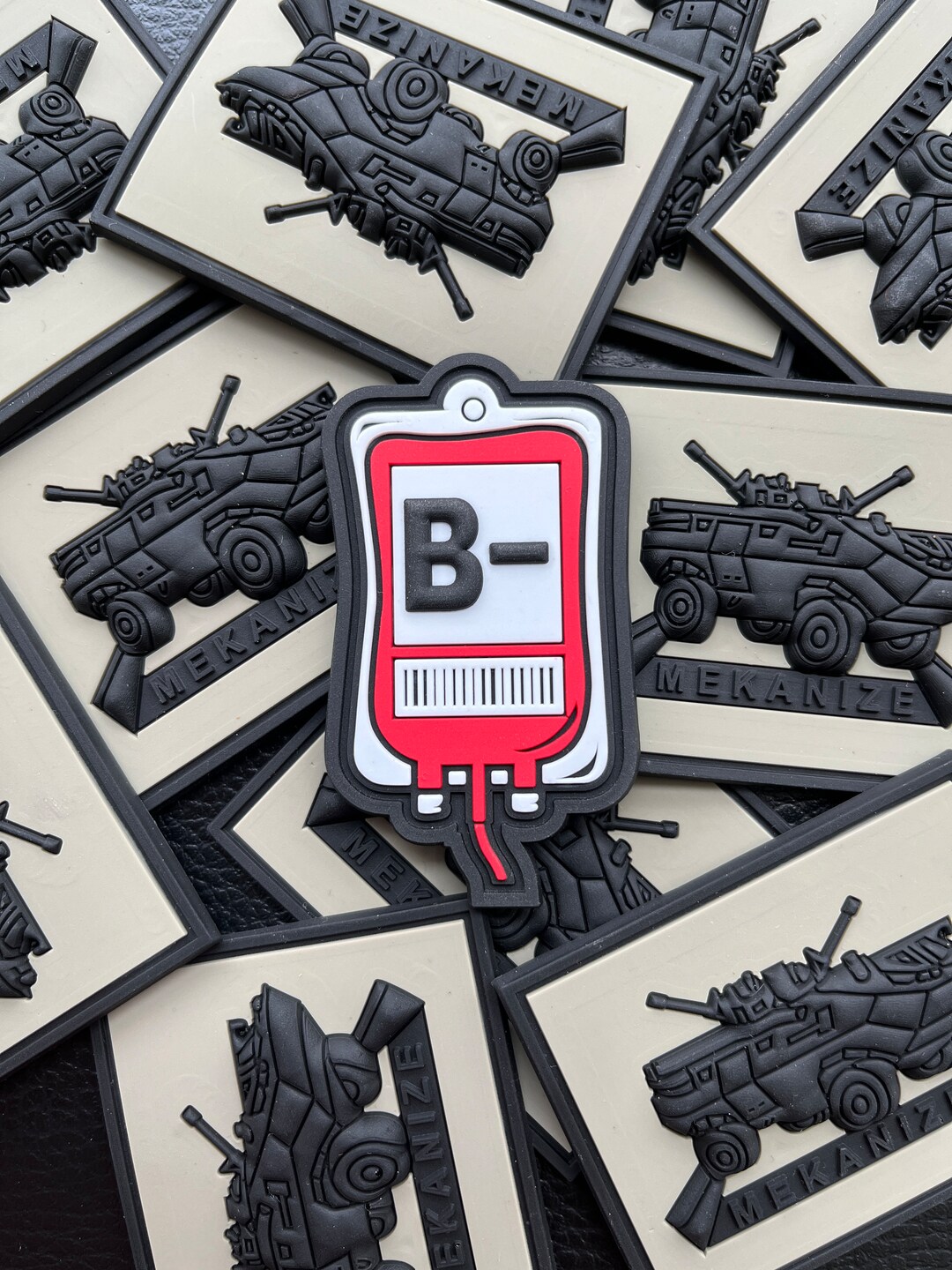 Blood Type Patch a Min B Min Ab Pos O Min Edc Tool - Etsy
