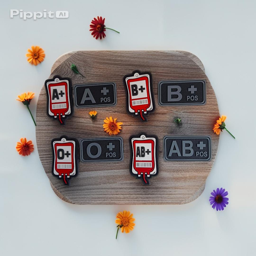 PVC Blood Type Patch: Medical ID, Emergency EDC Tool - Etsy