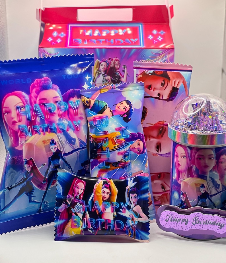 Kpop Demon Hunter Party Favors, Custom Chip Bags, Customs Candy Bag/box ...