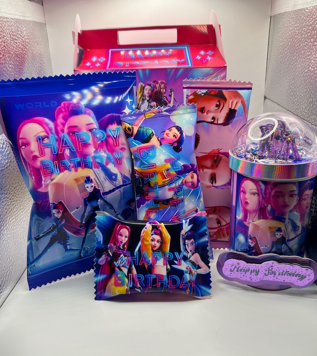 Kpop Demon Hunter Party Favors, Custom Chip Bags, Customs Candy Bag/box ...