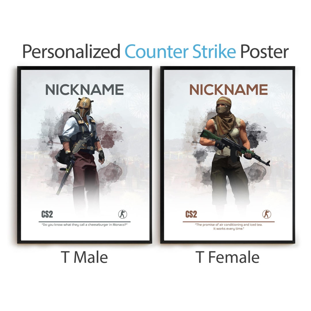 Custom Counter Strike 2 Poster | Minimalist Vertical Personalized Game ...