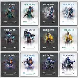 Custom Valorant Poster - Printable Game Wall Art Design, Gamer Print ...
