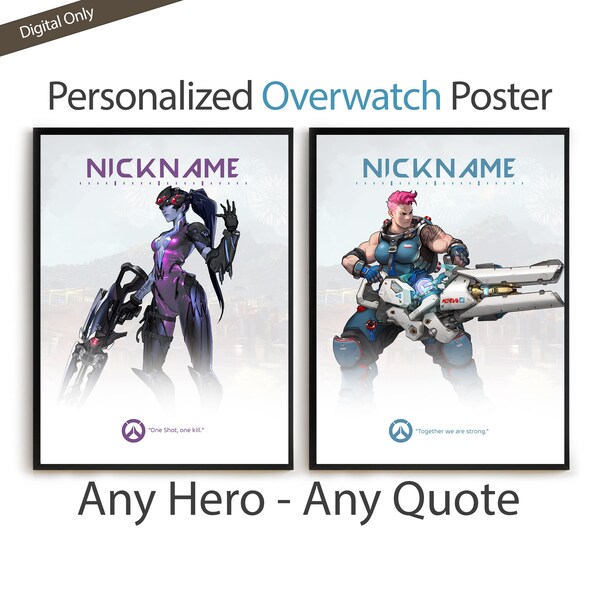 Overwatch Hero Poster - Etsy