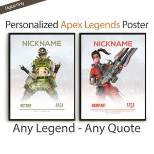 Custom Apex Legends Poster - Game Poster, Game Gift Print, Gaming Decor ...