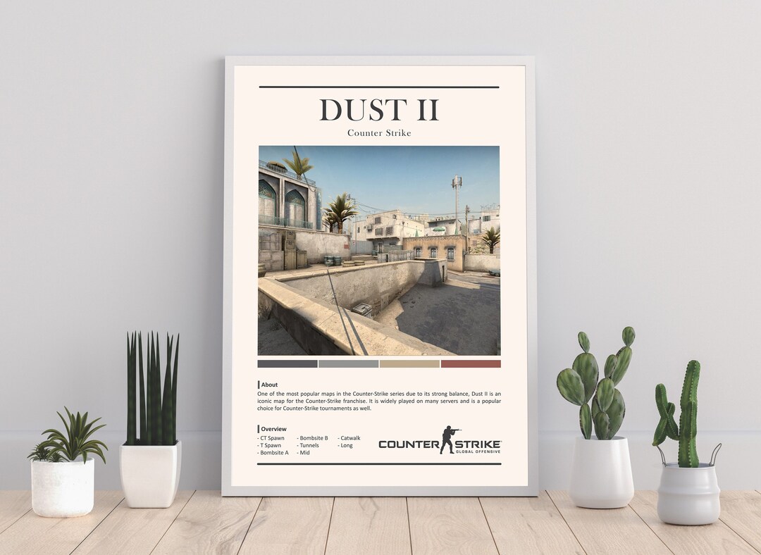 CSGO: Dust 2 Poster Counter-strike Global Offensive Gaming Poster ...