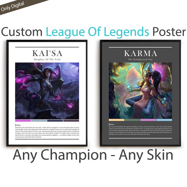 Custom League of Legends Poster - Etsy