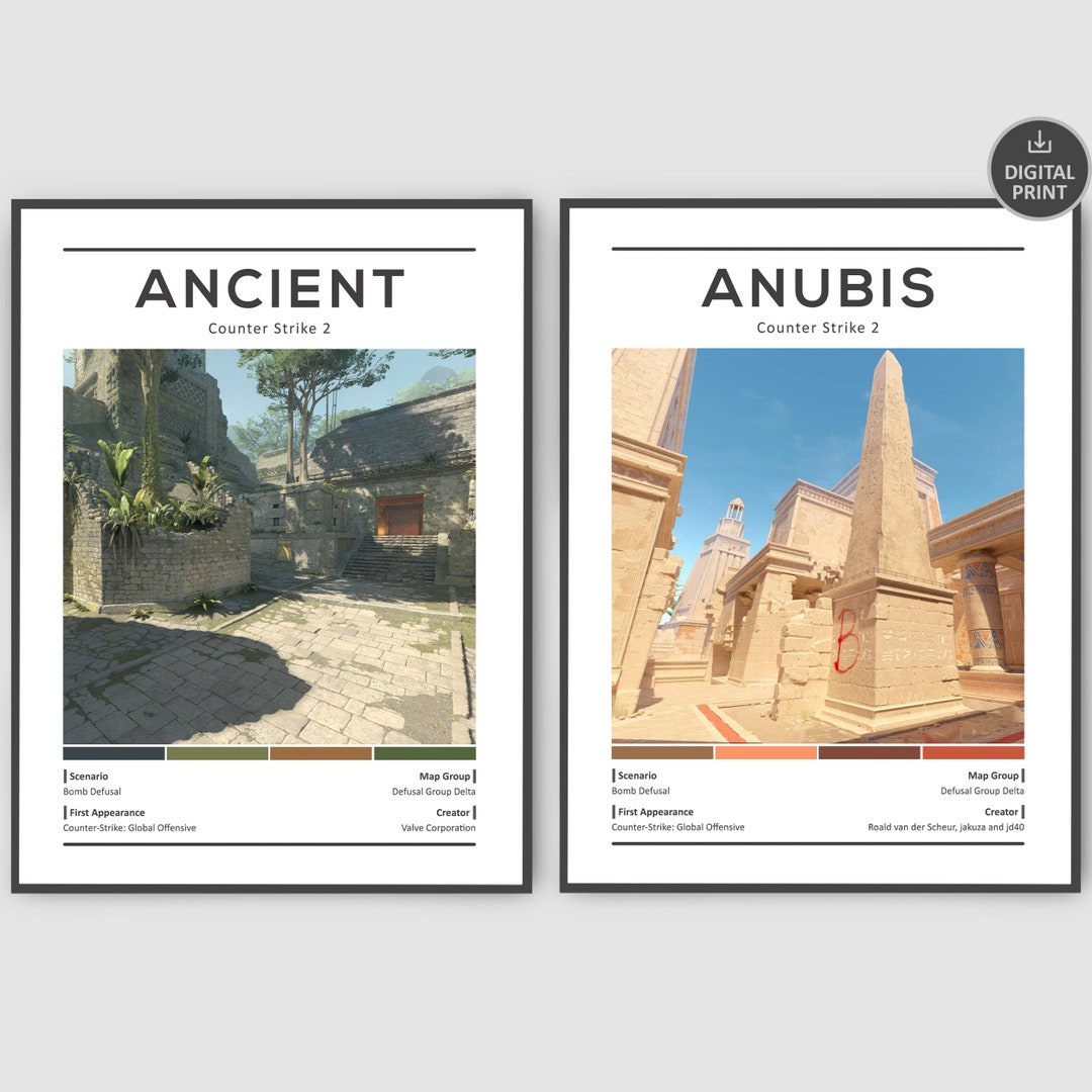 CS2 Ancient and Anubis Posters Minimalist Vertical Poster - Etsy
