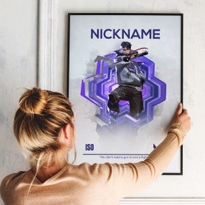 Custom Valorant Poster - Printable Game Wall Art Design, Gamer Print ...