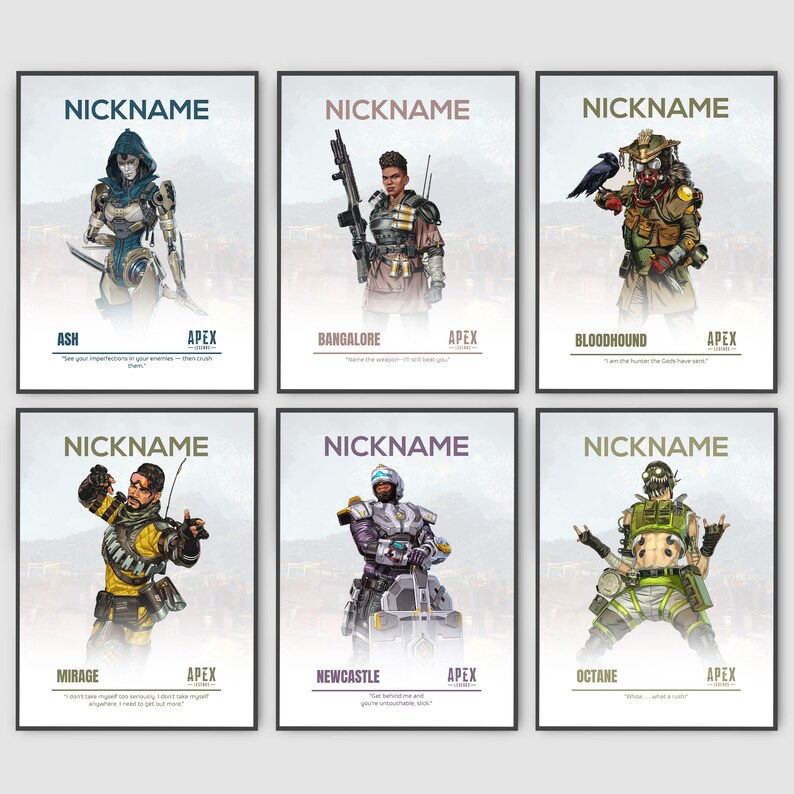 Custom Apex Legends Poster Game Poster Game Gift Print - Etsy UK