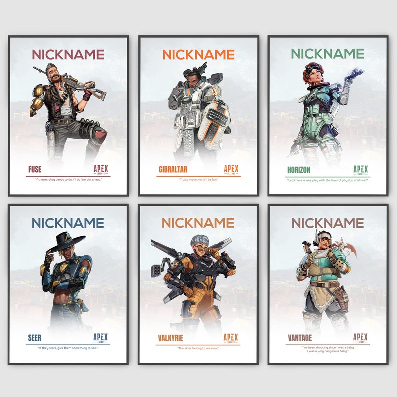 Custom Apex Legends Poster Game Poster Game Gift Print - Etsy UK