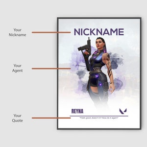 Custom Valorant Poster - Printable Game Wall Art Design, Gamer Print ...