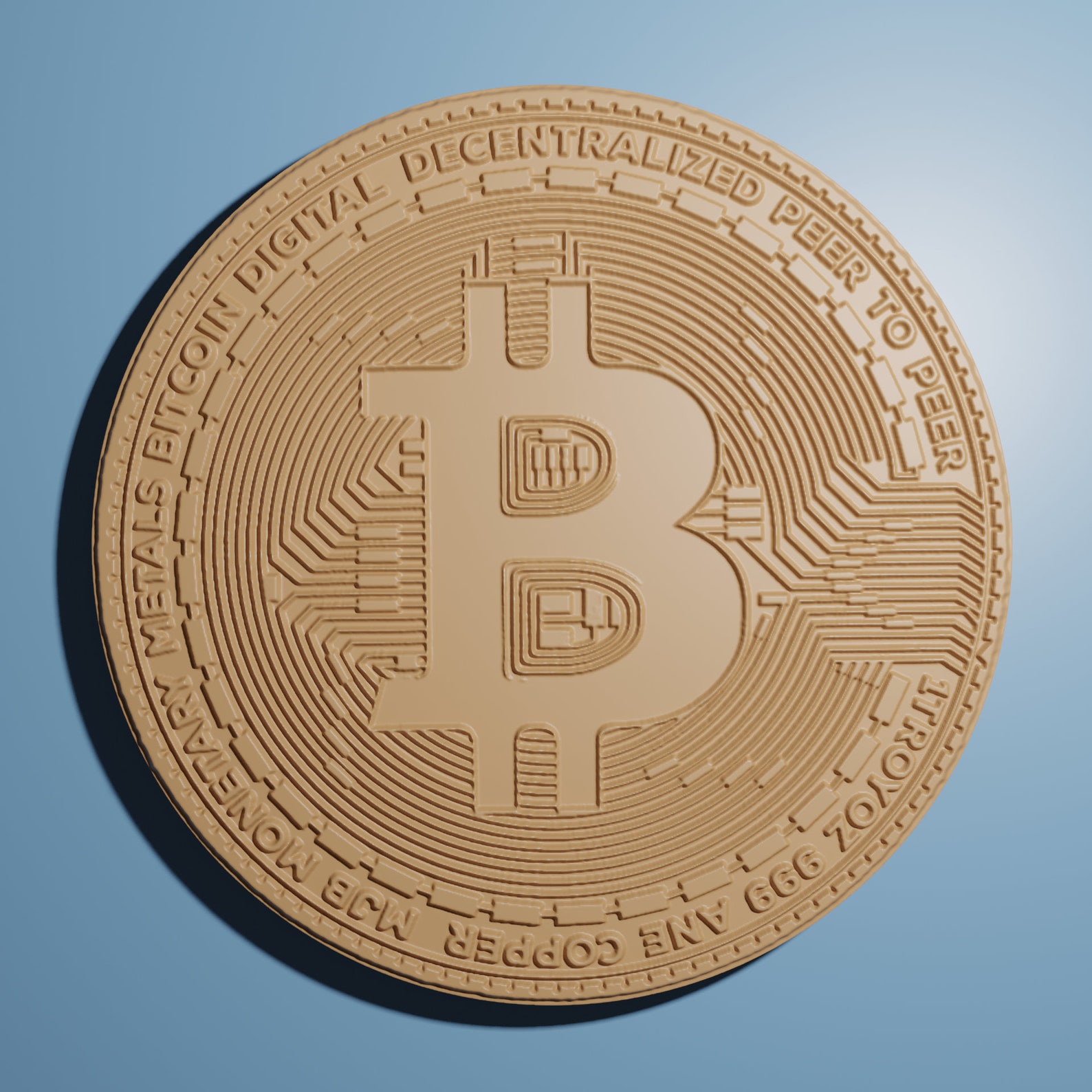 Bitcoin Model Stl 3d Model Cnc Router File Carving Artcam V Etsy