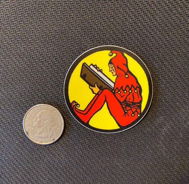 Reading Jester Sticker - Etsy