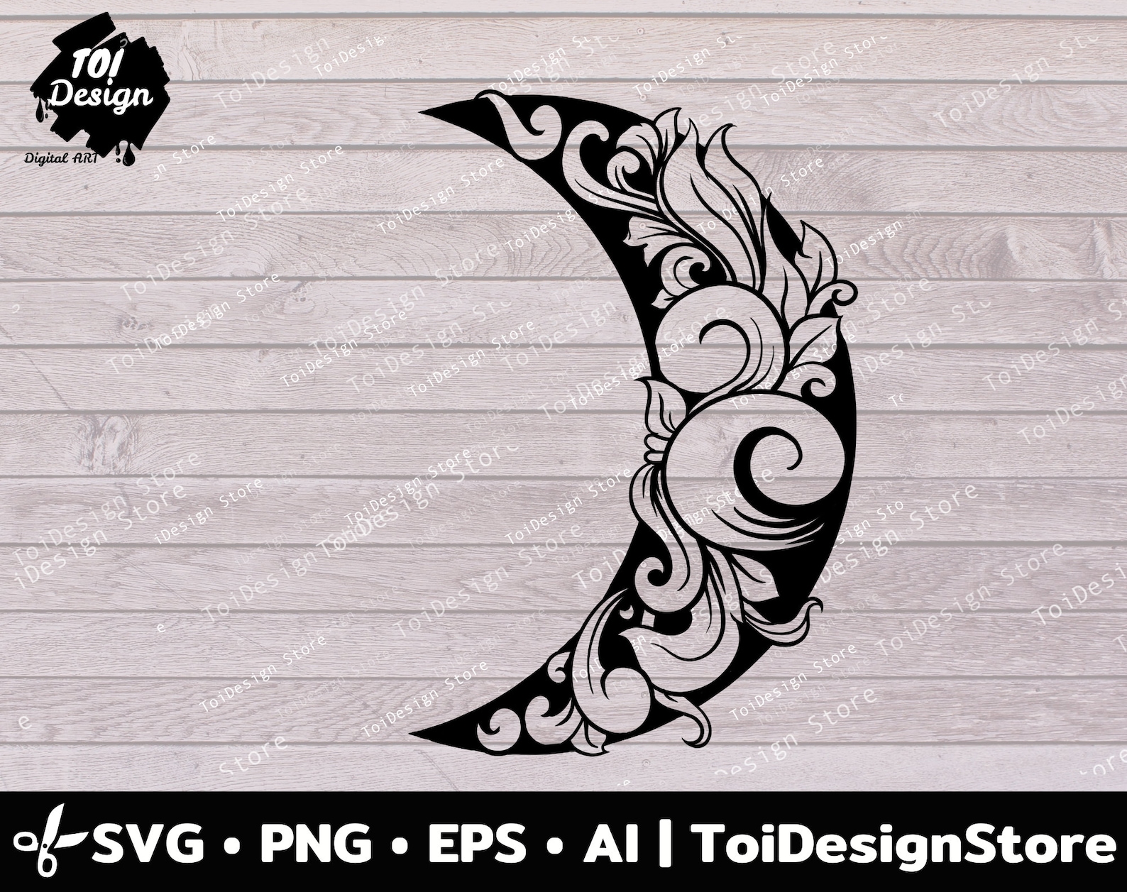 Half Moon SVG ,moon SVG ,moon Vector , Moon Tattoo, Moon Logo, Instant ...