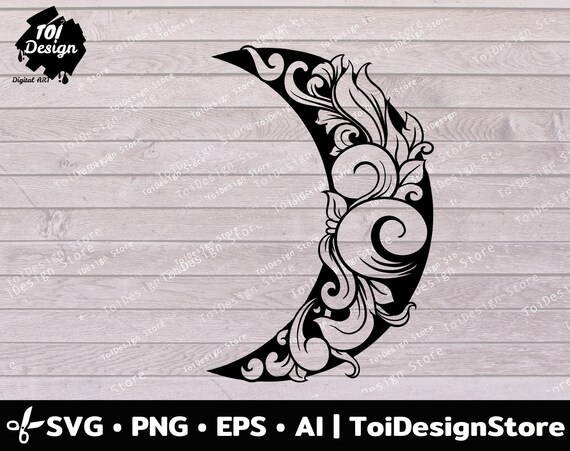 Half Moon SVG moon SVG moon Vector Moon Tattoo Moon Logo - Etsy Canada