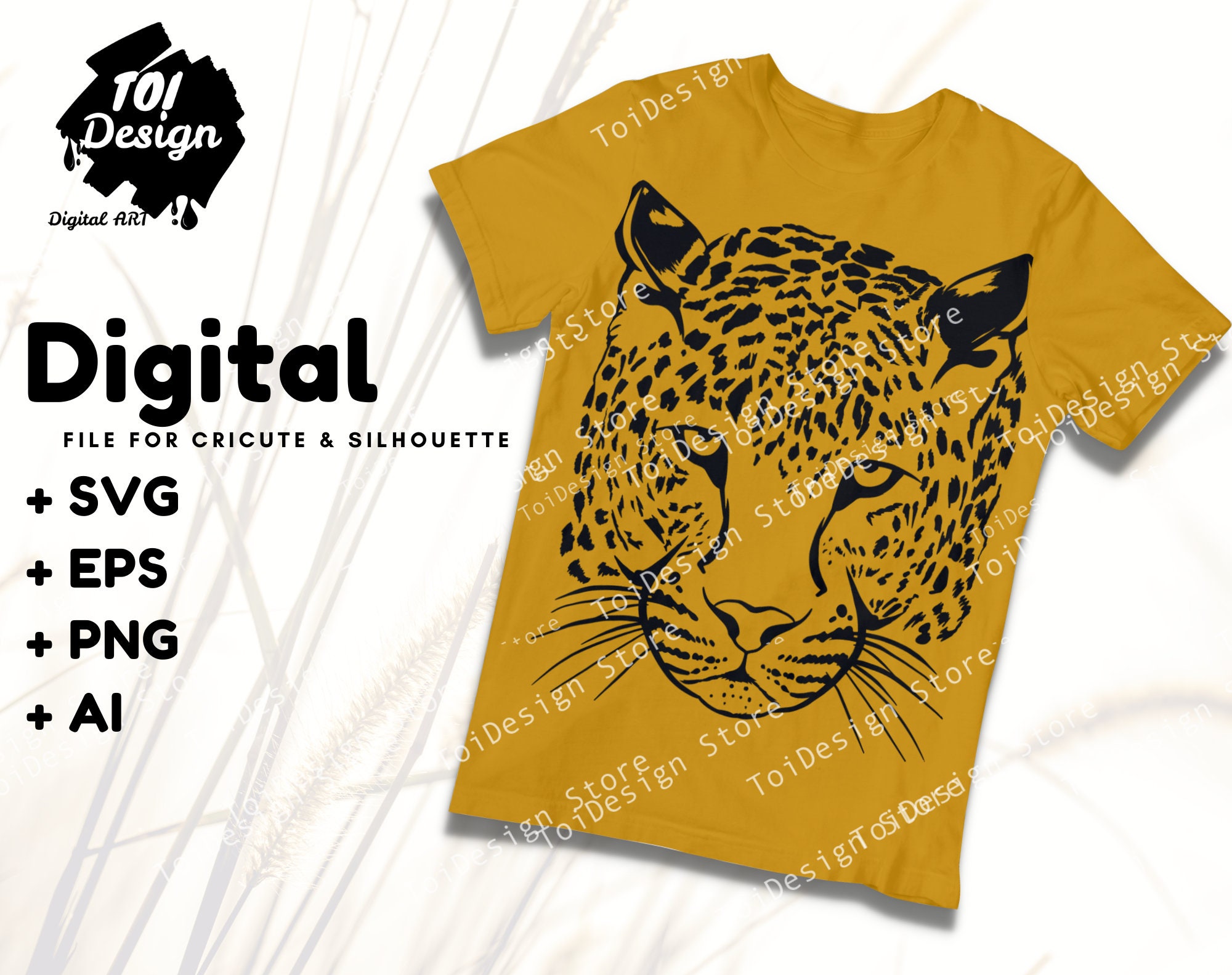Cheetah #1 Leopard Head Print Svg File | Leopard Face | Animal Clipart ...