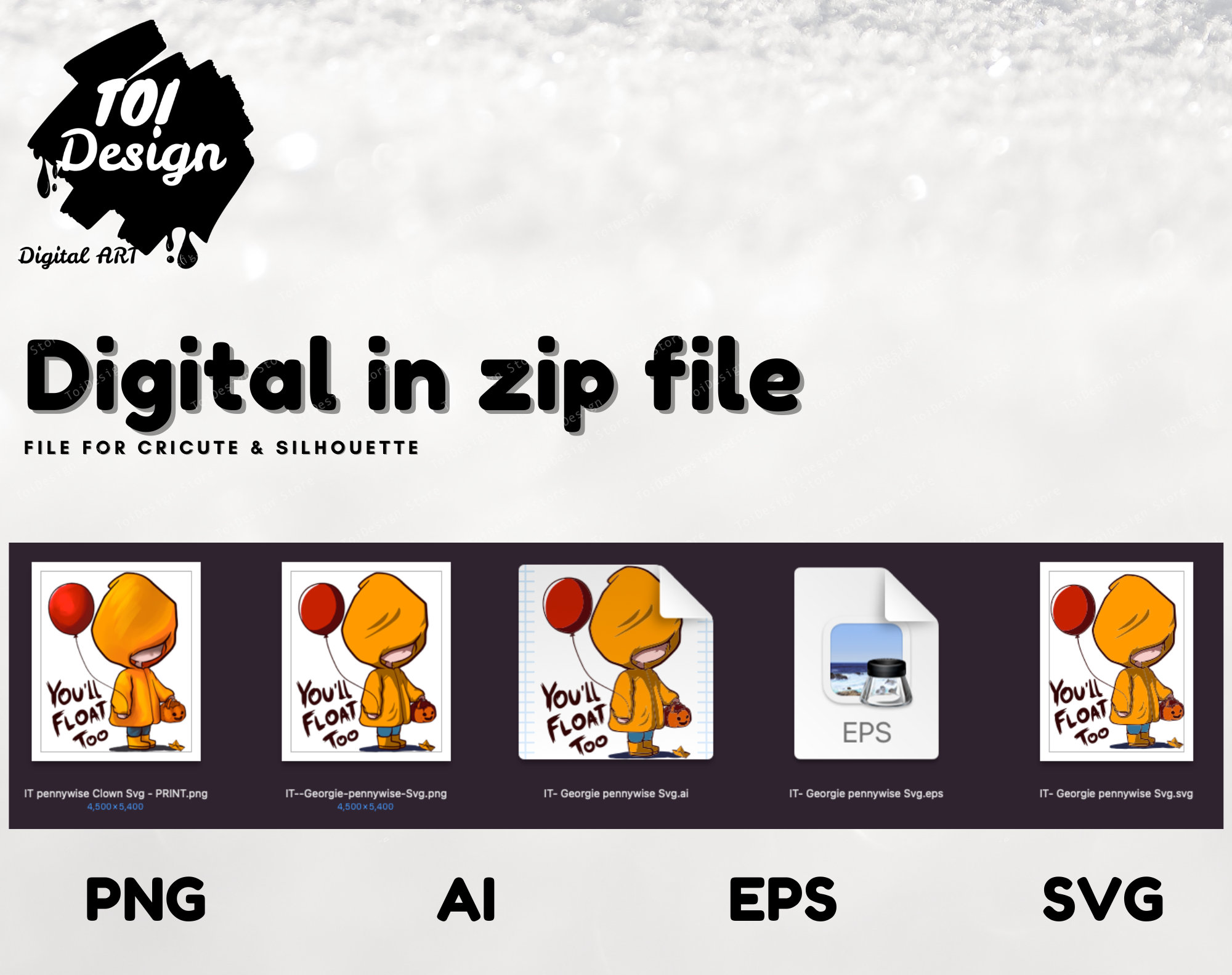 IT Pennywise Svg Georgie From IT With Balloons and Boat SVG the Boy ...