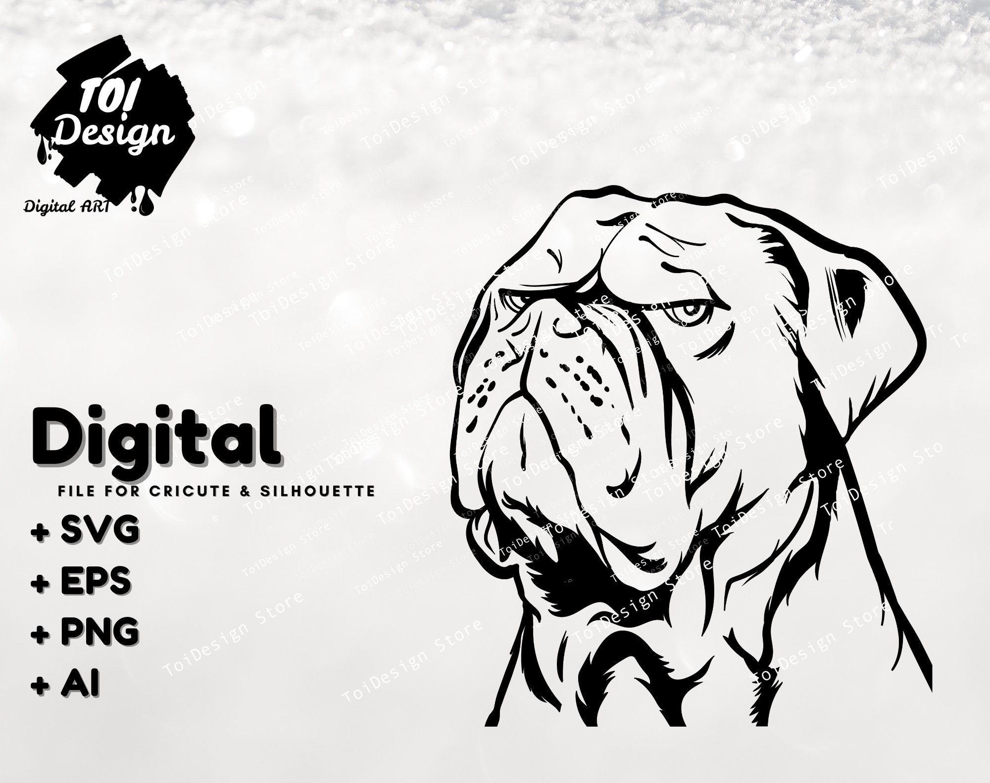 English Mastiff Dog | Mastiff Svg | Mastiff Dog Svg| English Mastiff ...