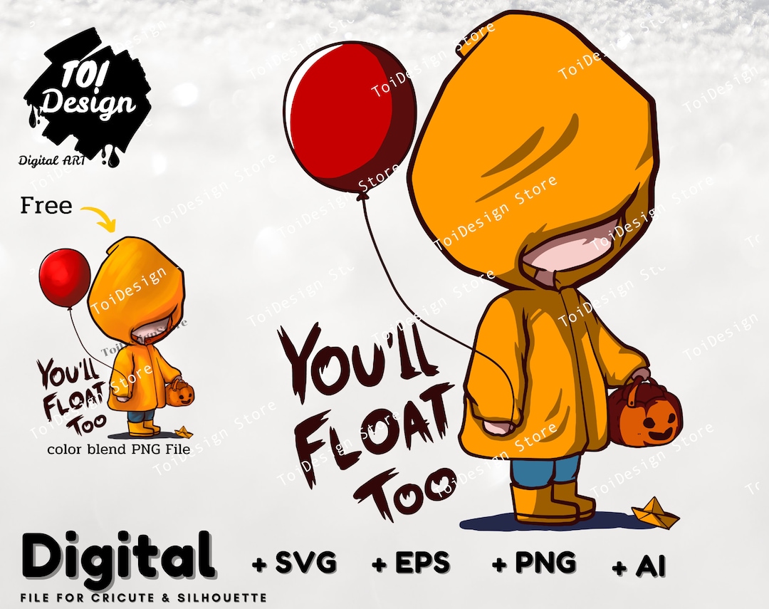 IT Pennywise Svg Georgie From IT With Balloons and Boat SVG - Etsy Hong ...