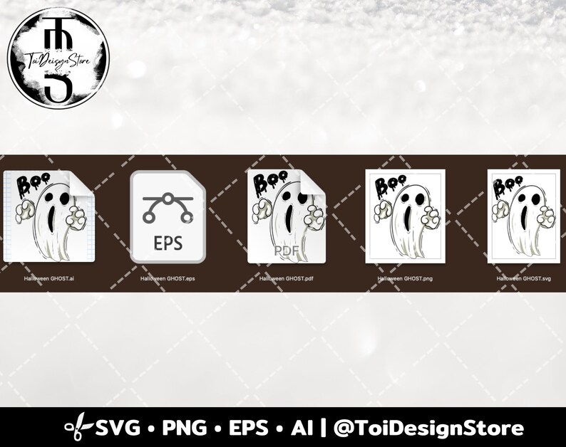 Hand-drawn Boo Ghost SVG | Spooky Halloween Cut File - Etsy