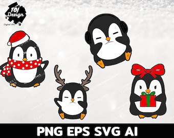 Christmas Svg Penguin Svg Snow Globe Svg Dxf Eps Png Kids - Etsy