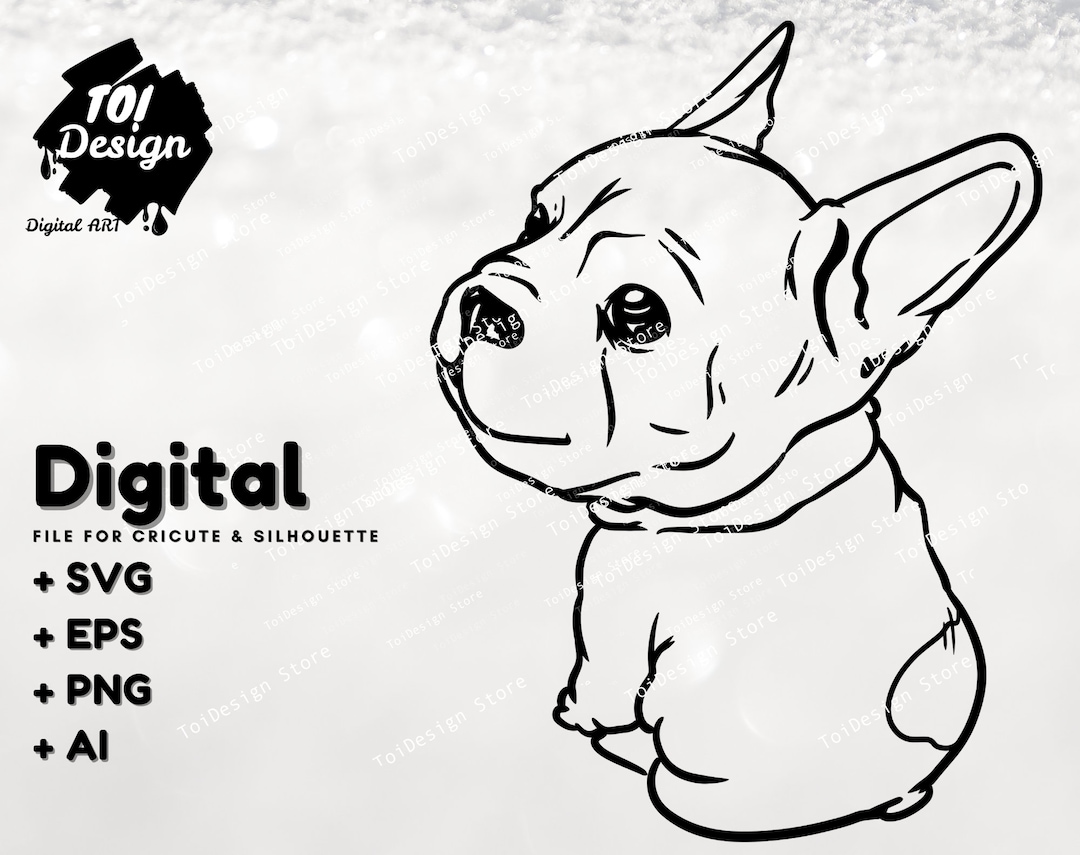Puppy French Bulldog Svg | Cut File | Frenchie Svg File | French ...