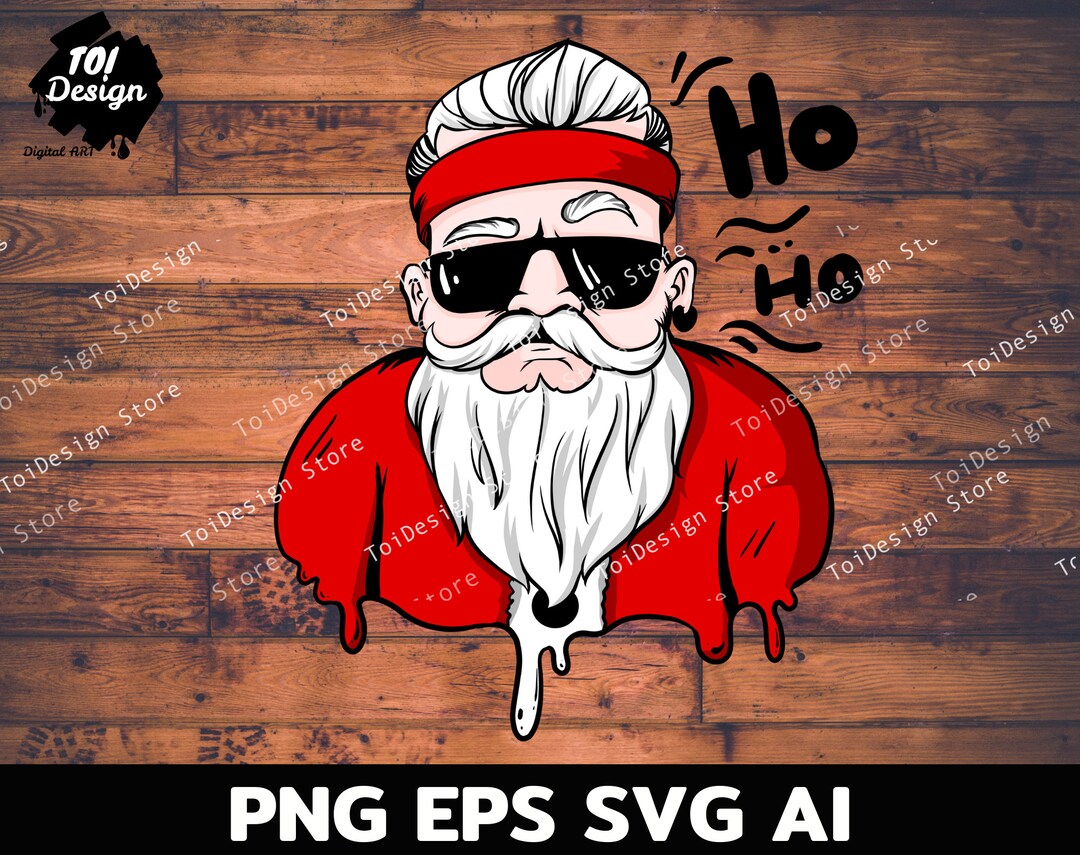 Hipster Santa Svg | Vintage Christmas Svg Cut File for Circuit Png ...
