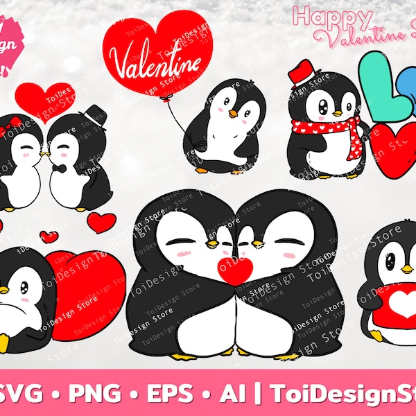 Penguin Clipart - Etsy