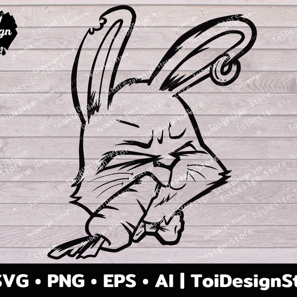 Rabbit Svg File - Etsy