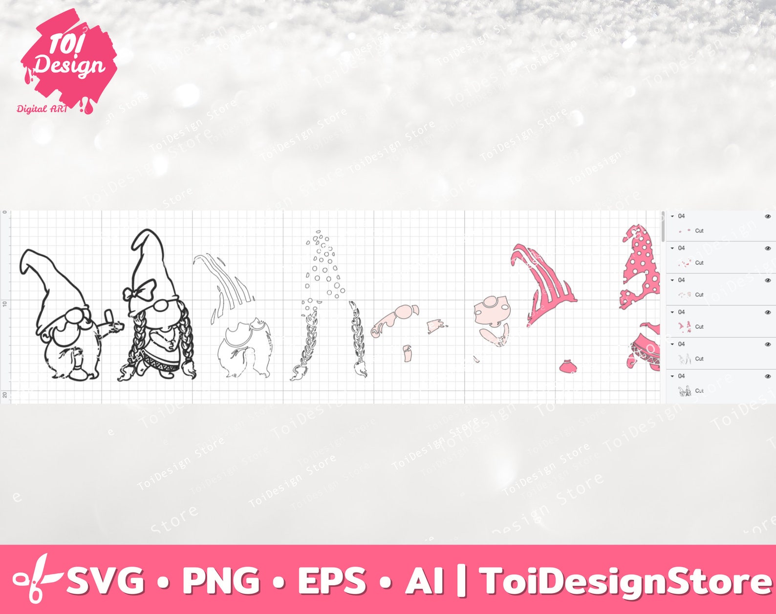 Gnome Girl Svg | Gnomes Valentine Svg | Gnome Svg | Love Svg ...
