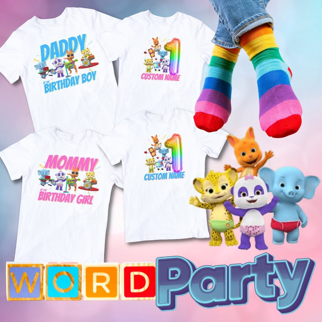 Word Party Birthday PNG Only - Etsy