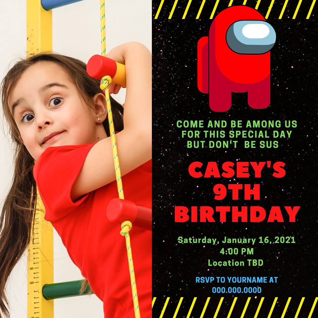 Among Us Birthday Party Invitation - Etsy