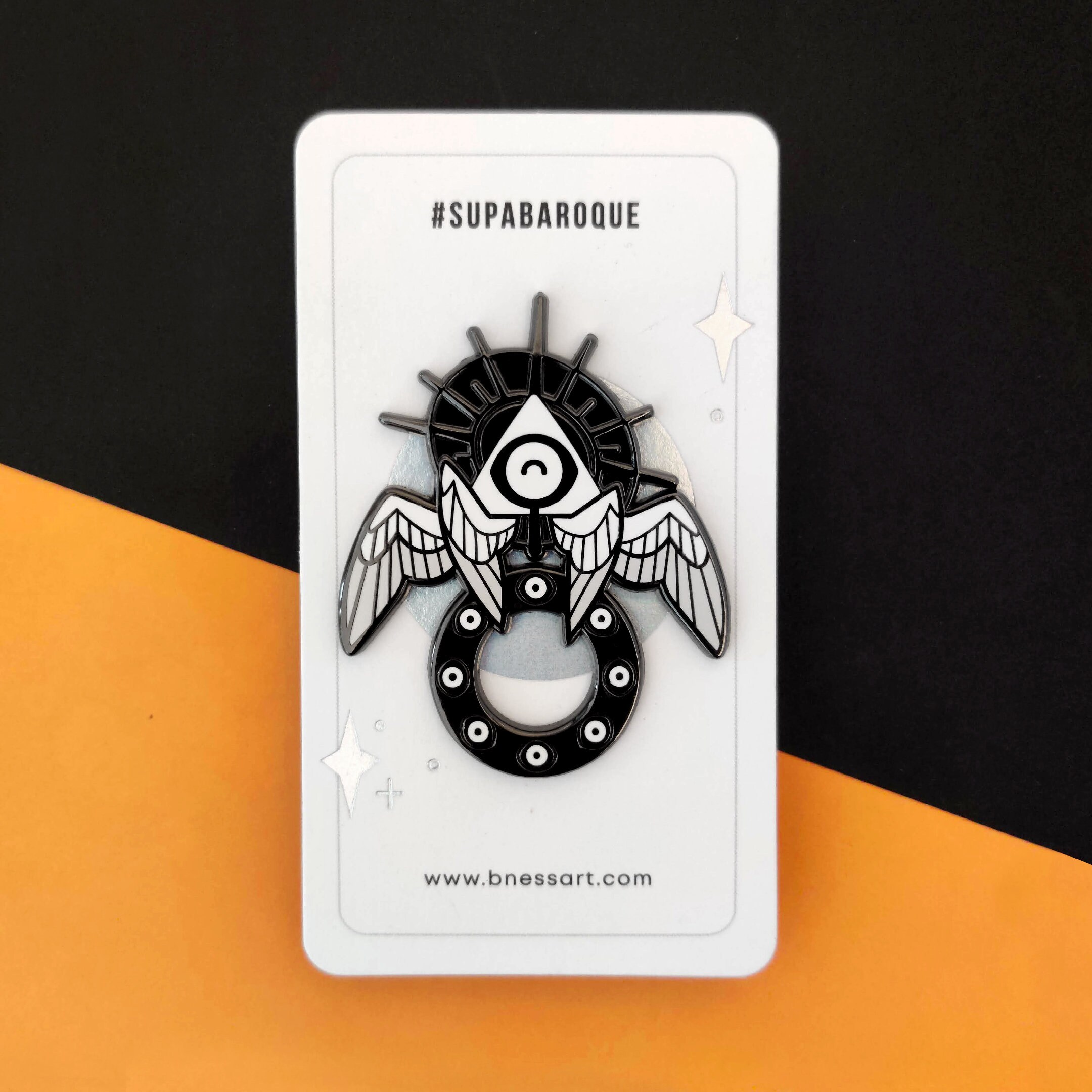 Ghostly Ophanim Enamel Pin Black Nickel Plated - Etsy