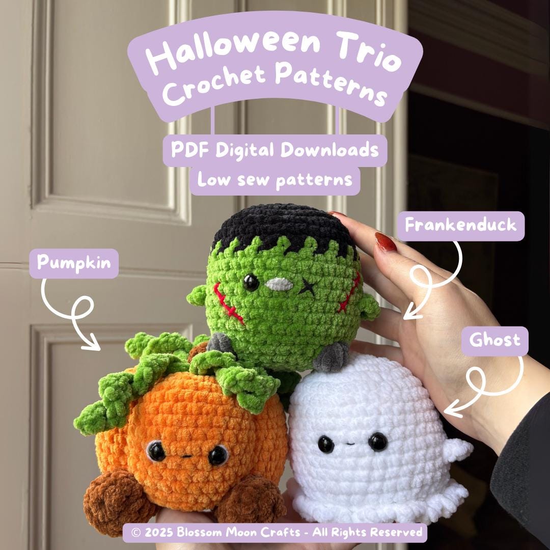 Halloween Trio Crochet Pattern Bundle - PDF Patterns - Low Sew - Etsy
