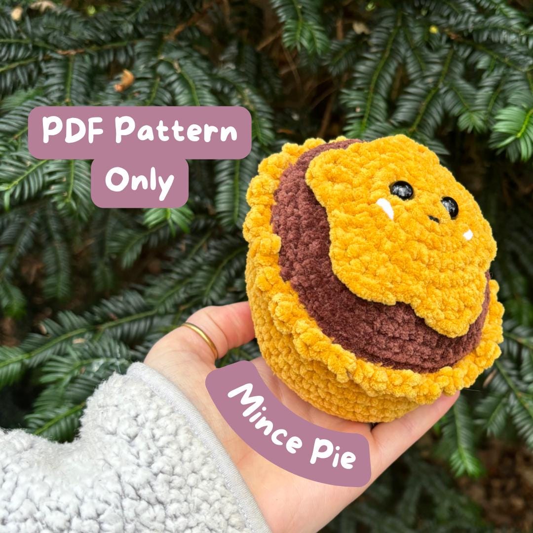 Mince Pie Crochet Plushie Pattern - Etsy