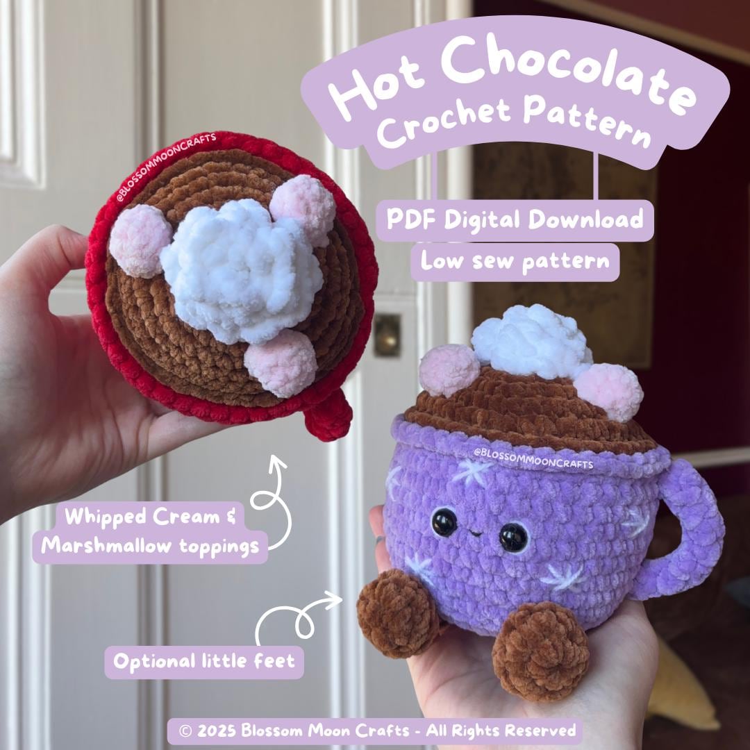 Hot Chocolate Crochet Pattern - PDF Pattern - Low Sew - Etsy