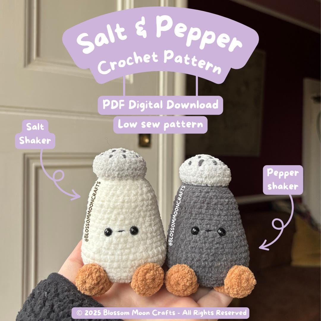 Salt & Pepper Crochet Pattern - PDF Pattern - Low Sew - Etsy