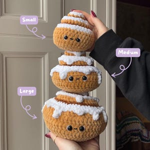 Medium Cinnamon Roll Crochet Pattern - PDF Pattern - Amigurumi Food - Etsy