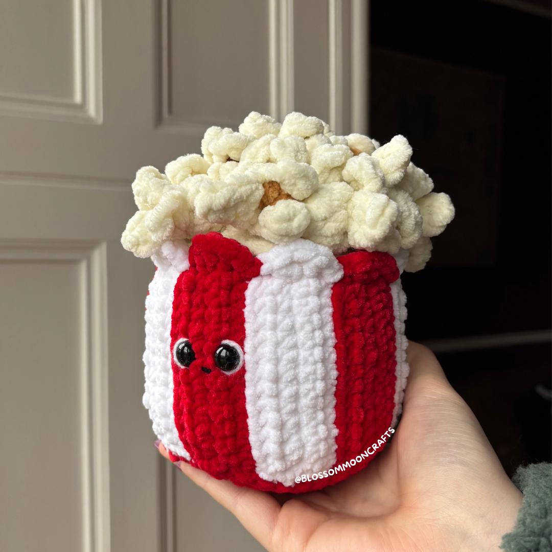 Medium Popcorn Bucket Crochet Pattern - PDF Pattern - Amigurumi Food - Etsy