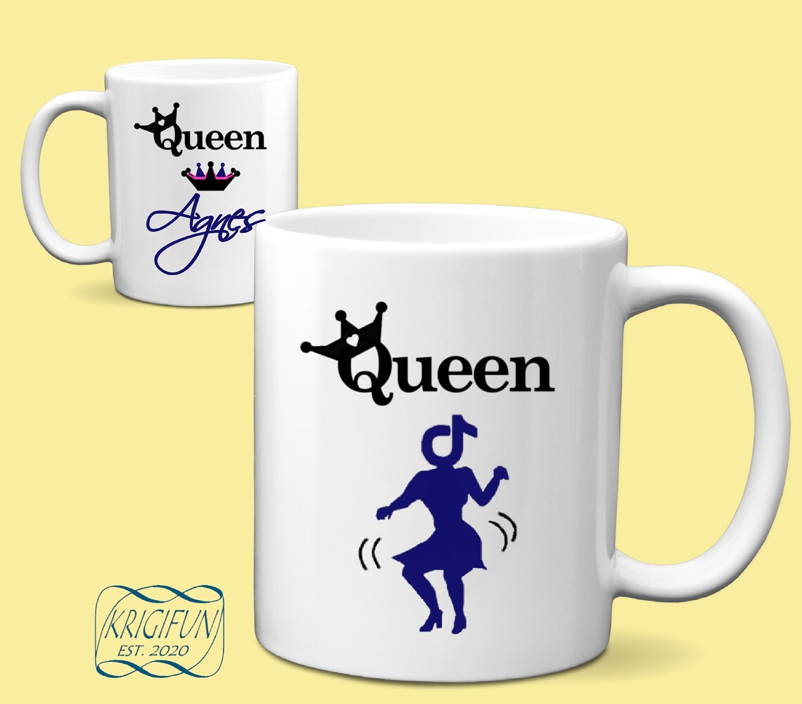 Tik Tok Queen Mug With Name, Custom Mug for Tik Tok Fan, Birthday Gift ...